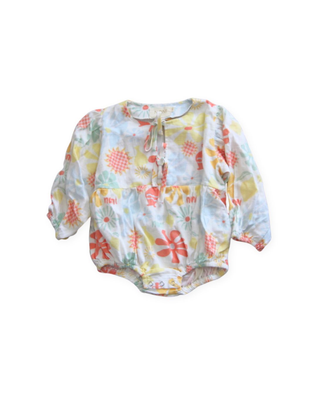 Noni the Label Blue Floral Long Sleeve Playsuit – The Little Capsule Co